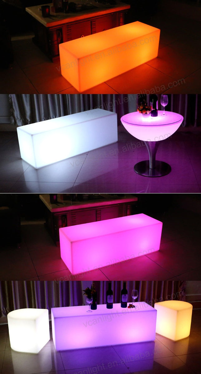 LED Glowing Straight Bench – 6ix Glow